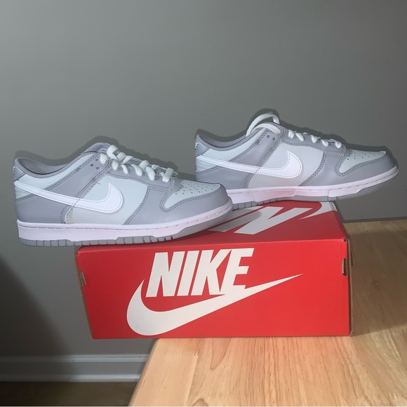 Nike | Shoes | Nike Dunk Low Twotoned Grey Gs Shoes | Poshmark